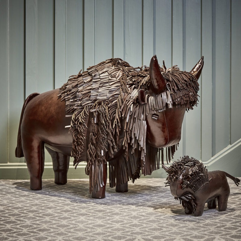 Handcrafted Leather Animal Footstools | Omersa and Co