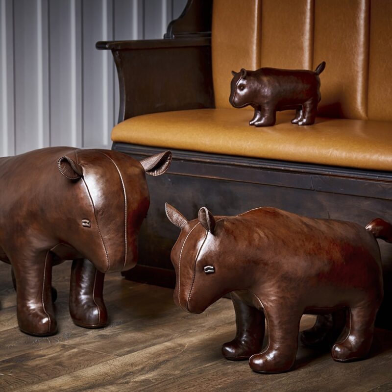 Handcrafted Leather Animal Footstools | Omersa and Co
